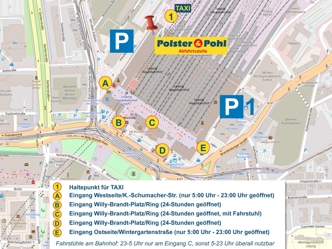 Polster & Pohl Reisen - Unsere Busabfahrtsstellen